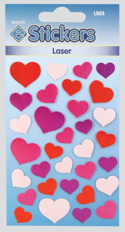 SF08303 LASER STICKERS HEARTS : Williams Direct
